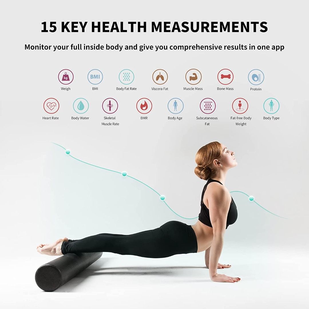 Posture Body Analyzer, Fat Weighing Scale with Heart Rate and Body ...