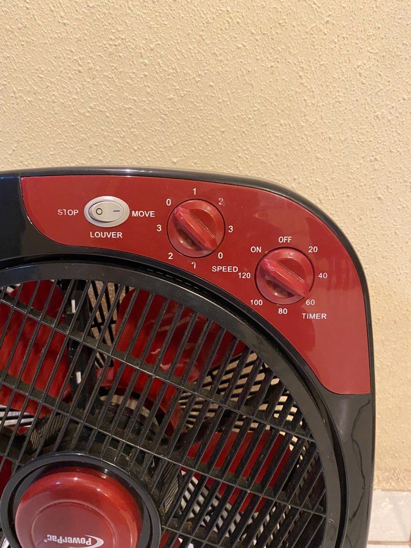 Power pac - Box fan 12 inches, Furniture & Home Living, Lighting & Fans ...