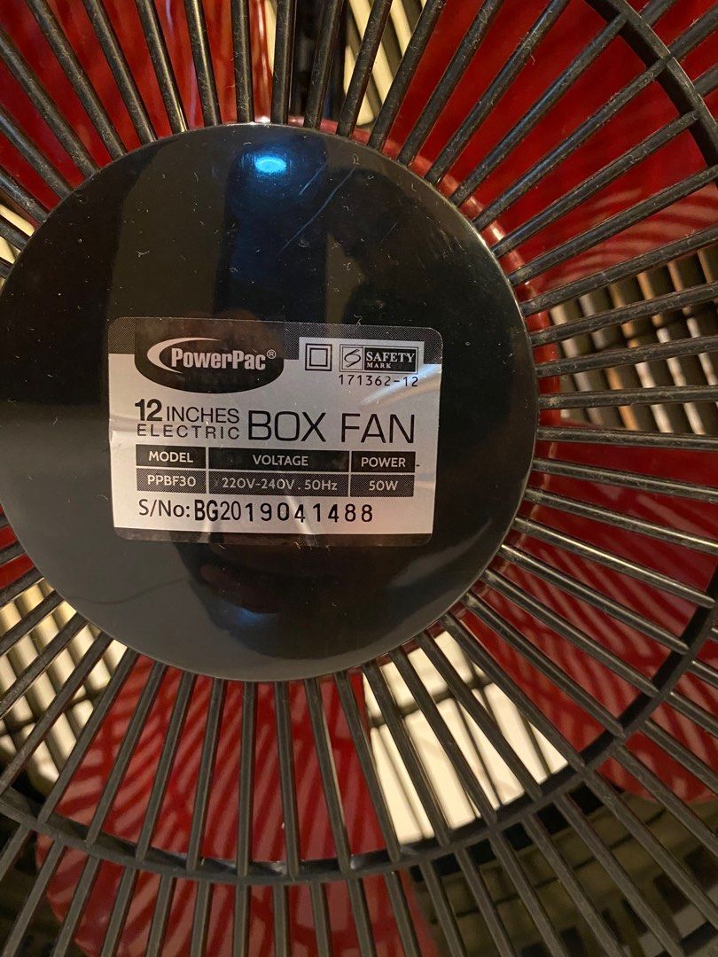Power pac - Box fan 12 inches, Furniture & Home Living, Lighting & Fans ...