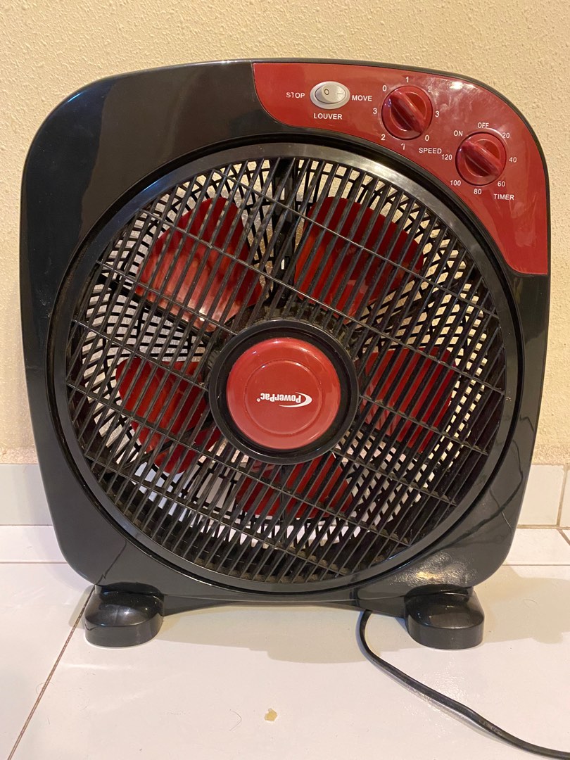 Power pac - Box fan 12 inches, Furniture & Home Living, Lighting & Fans ...