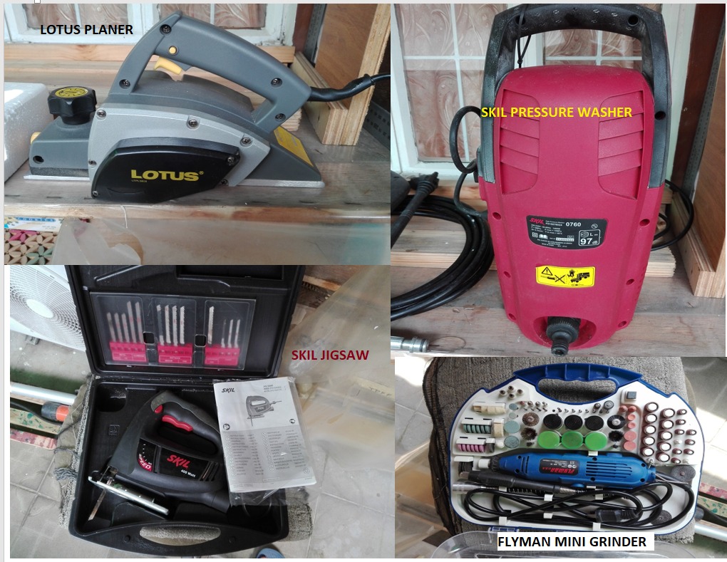 Power Tools - Planer, Pressure Washer, Jigsaw, Mini Grinder, Furniture ...