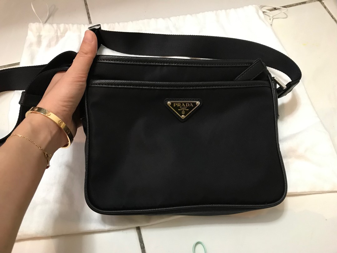 Prada Nylon sling bag, Luxury, Bags & Wallets on Carousell