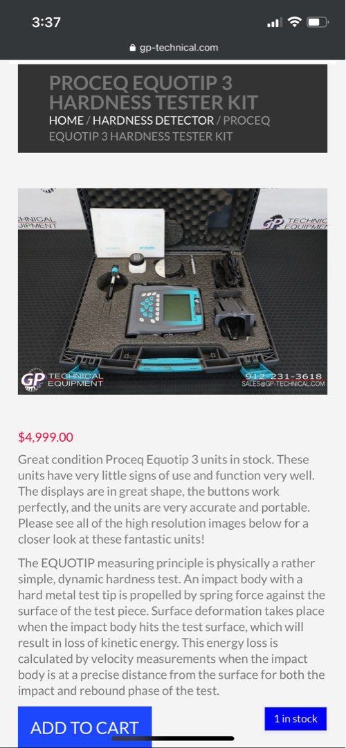 Proceq equotip 3 hardness tester kit, Furniture & Home Living, Home ...