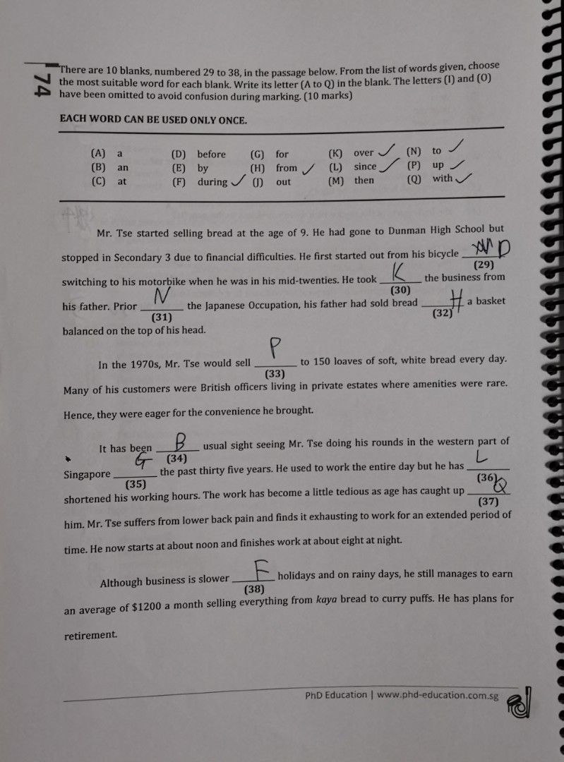 PSLE English Exam Package (Questions and Solution Booklets), Hobbies ...