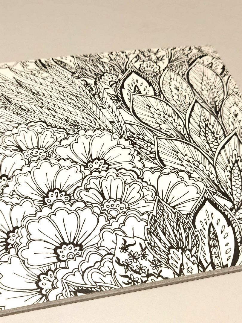 Pull Out Art Pad Nature Colouring Book Tearable Pages Therapy, Hobbies ...