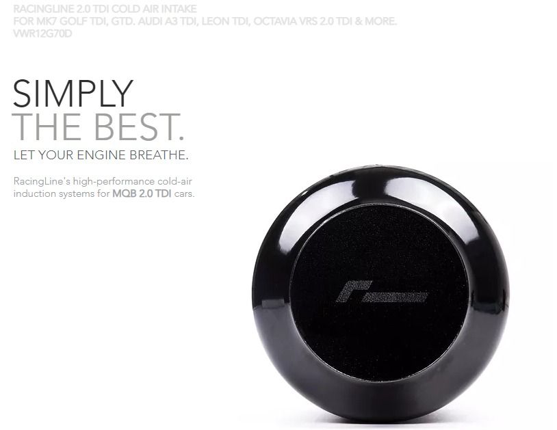 Racingline Intake system - MQB Golf MK7 2.0TDI Foam, Cotton VWR12G70D ...