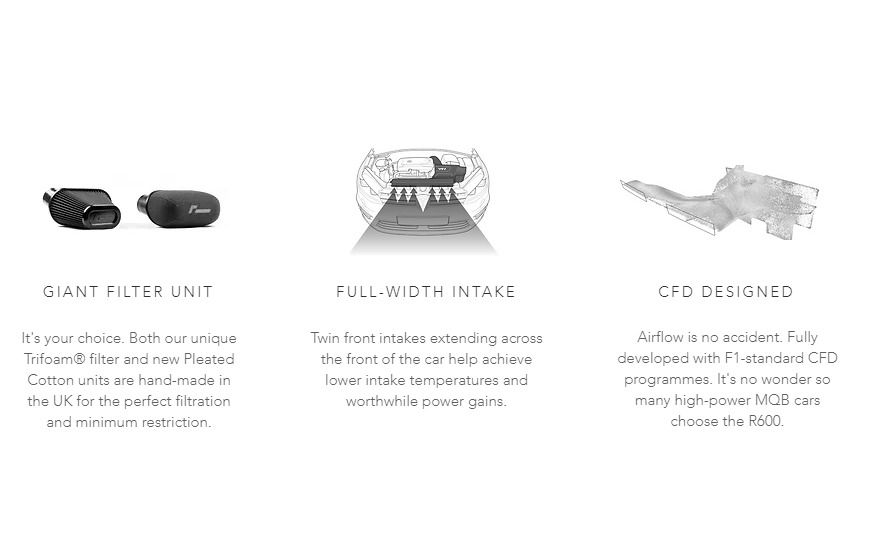 Racingline Intake system - MQB R600 Airbox: EA888.3 Foam, Cotton, MAF ...