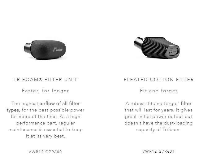 Racingline Intake system - MQB R600 Airbox: EA888.3 Foam, Cotton, MAF ...