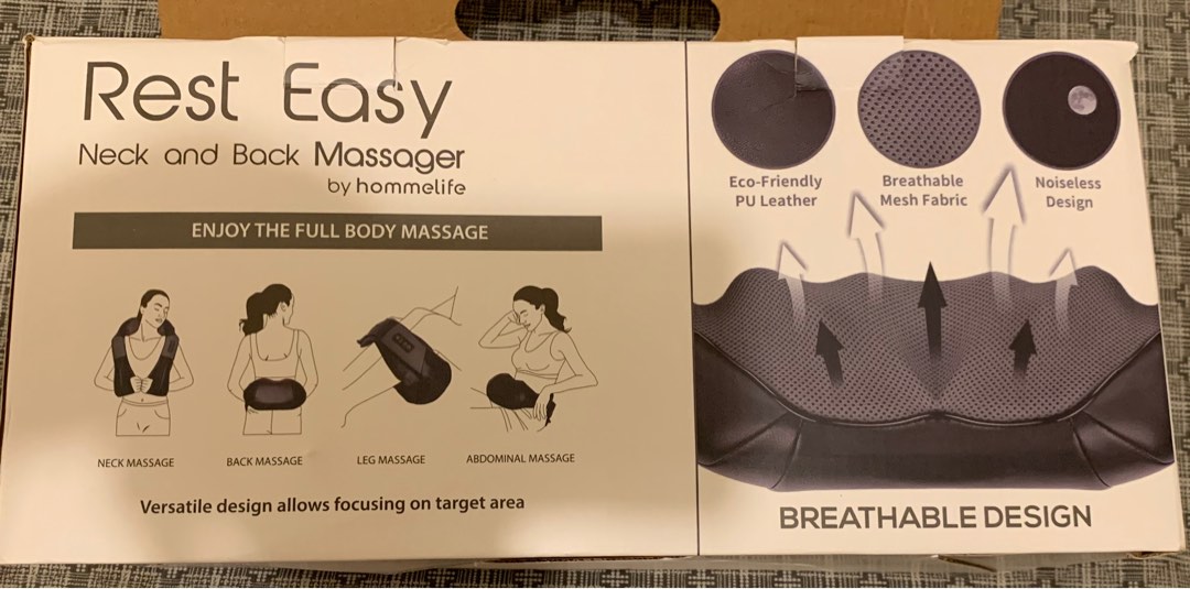 Rest and Easy Neck and Back Massager, Health & Nutrition, Massage ...