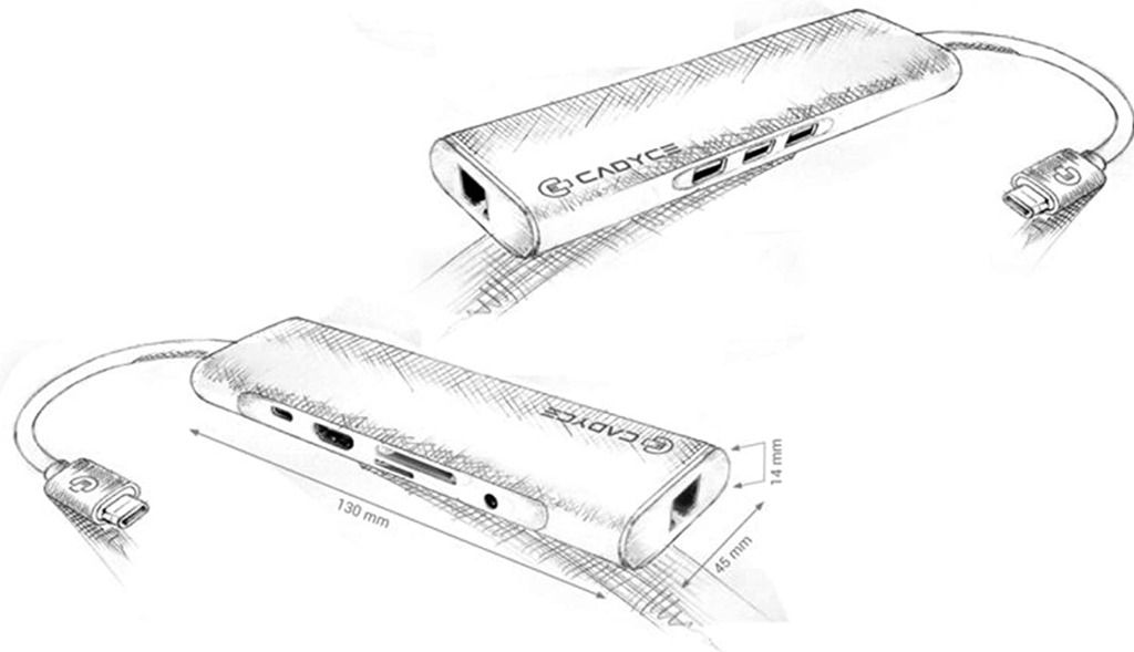 [sg stock] Cadyce USB-C Enhanced Travel Docking Station, Computers ...