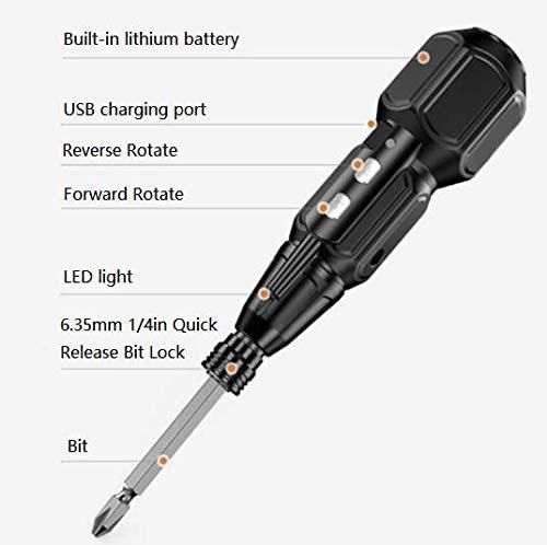 [SG stock] LED Light Electric Screwdriver 900mAh Rechargeable Cordless ...