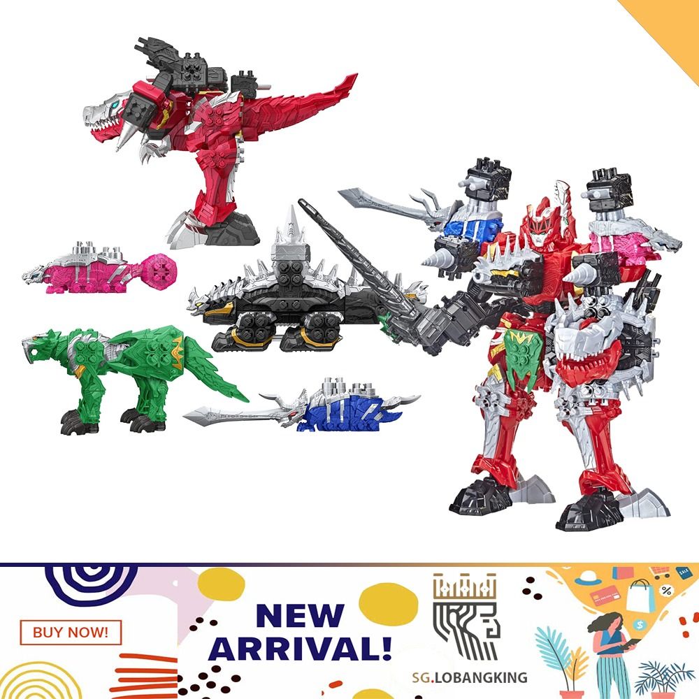 [sg stock] Power Rangers Dino Fury Megazord Mega Pack 5-Pack Zord ...