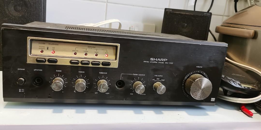 Vintage SHARP STEREO AMPLIFIER SM-1122, 音響器材, 可攜式音響設備 - Carousell