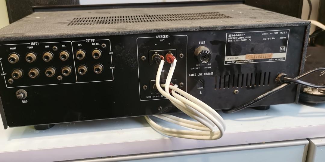 Vintage SHARP STEREO AMPLIFIER SM-1122, 音響器材, 可攜式音響設備 - Carousell