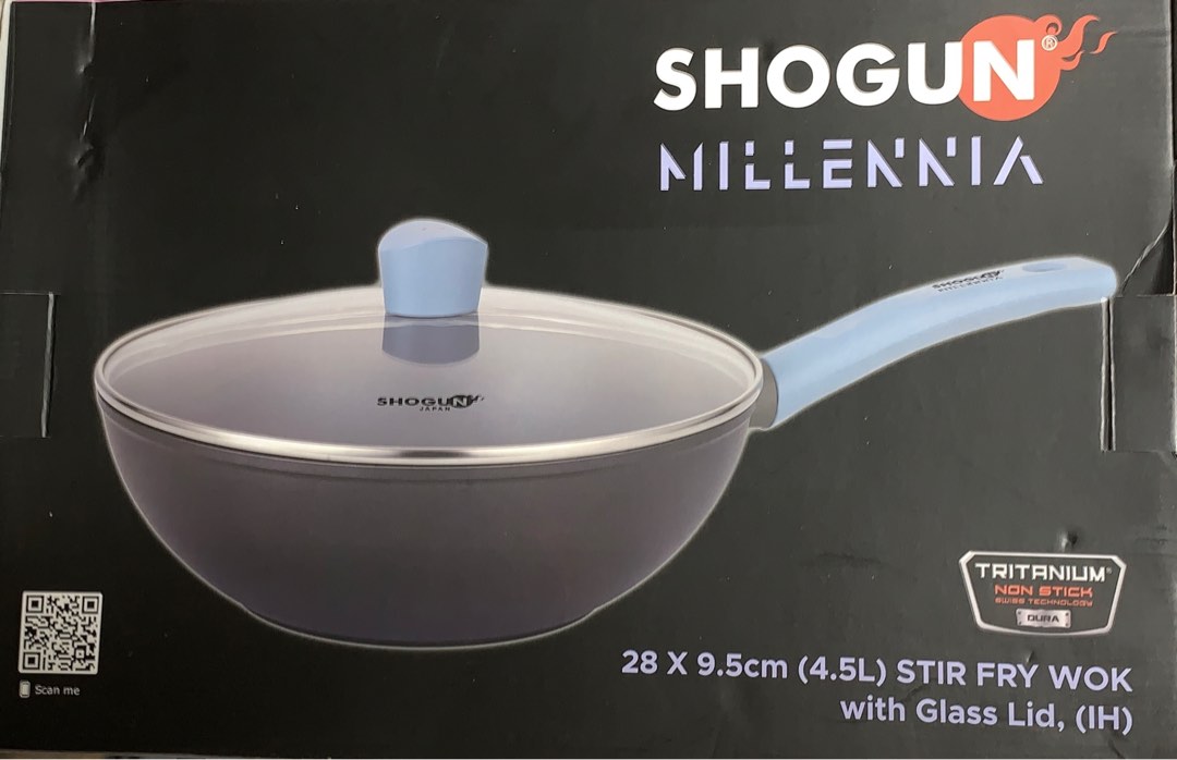 Shogun Millennia 28 x 9.5cm StirFry Nonstick Wok with Lid with ...