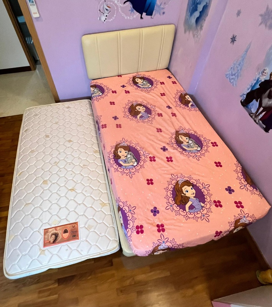 Slumberland Super Single Bed with pull out Single Bed Frame, Furniture ...
