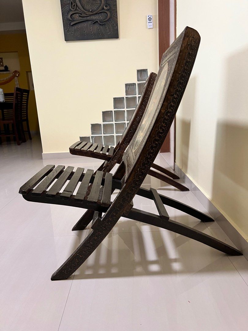 Solid Antique Wooden Rajasthani Chairs, Furniture & Home Living ...