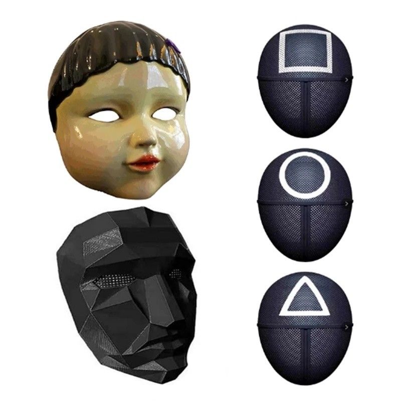 Squid Game Mask 2021 TV Cosplay Costume Accessories Cosplay Mask ...