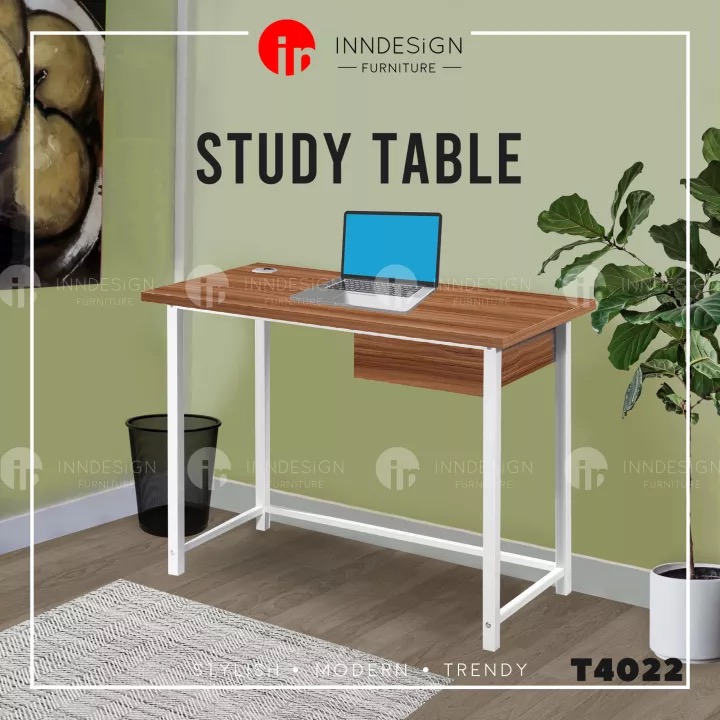 Study Table With Metal Leg, Furniture & Home Living, Furniture, Tables ...