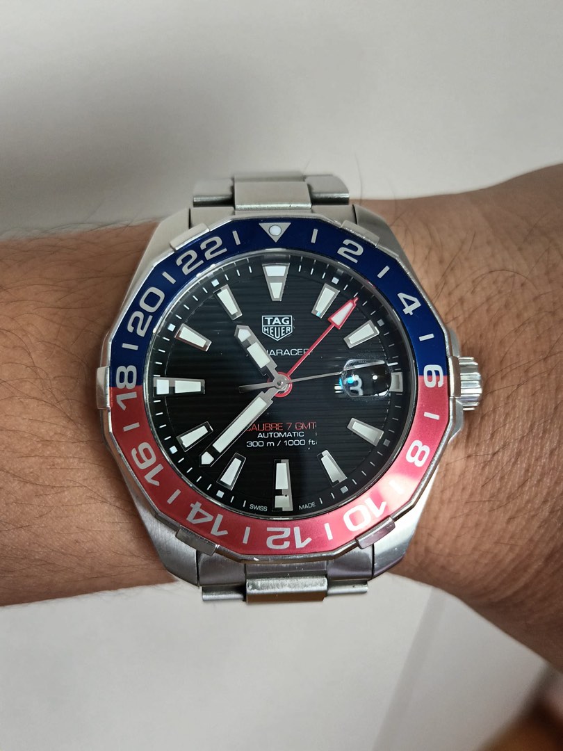 Tag Heuer Aquaracer GMT Pepsi WAY201F, Luxury, Watches on Carousell