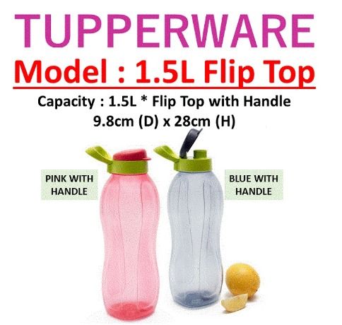Tupperware 1.5L Water Bottle with Handle KNT0120, Furniture & Home ...