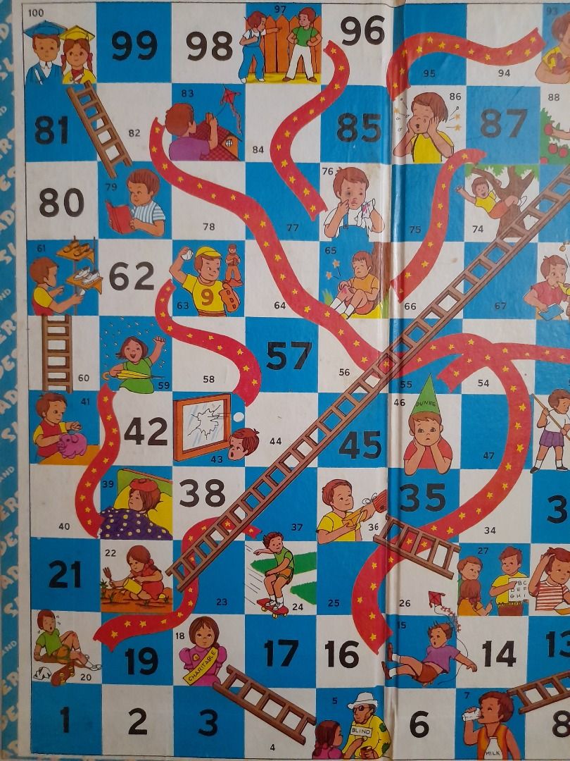 Vintage 1978 Slides and Ladders Game Board [Pinoy Games/Teks/Cards ...