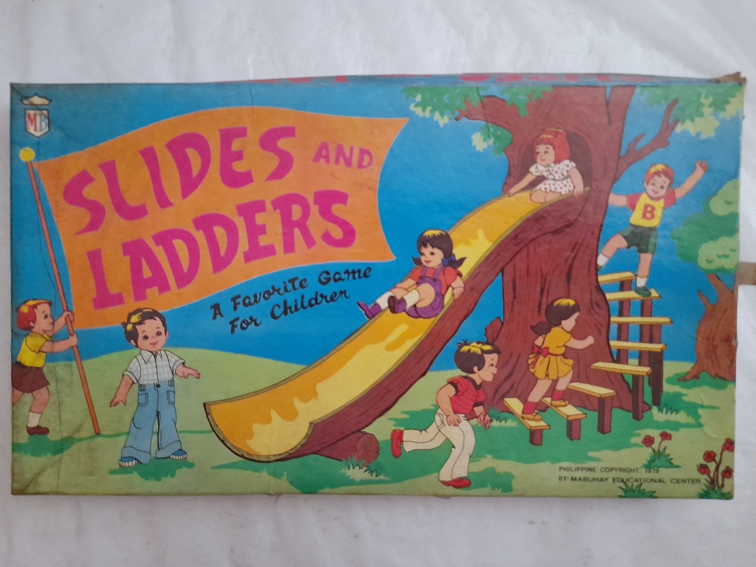 Vintage 1978 Slides and Ladders Game Board [Pinoy Games/Teks/Cards ...