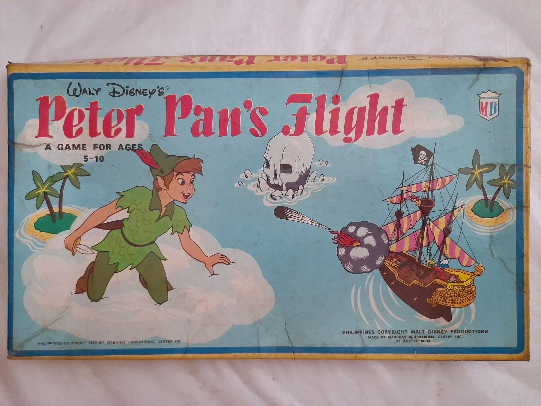 Vintage 1980 Walt Disney Peter Pan's Flight Game Board [Pinoy Games ...