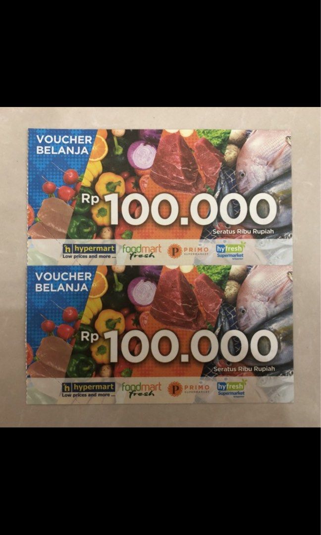 Voucher Hypermart 100K, Tiket & Voucher, Kartu Hadiah & Voucher di ...