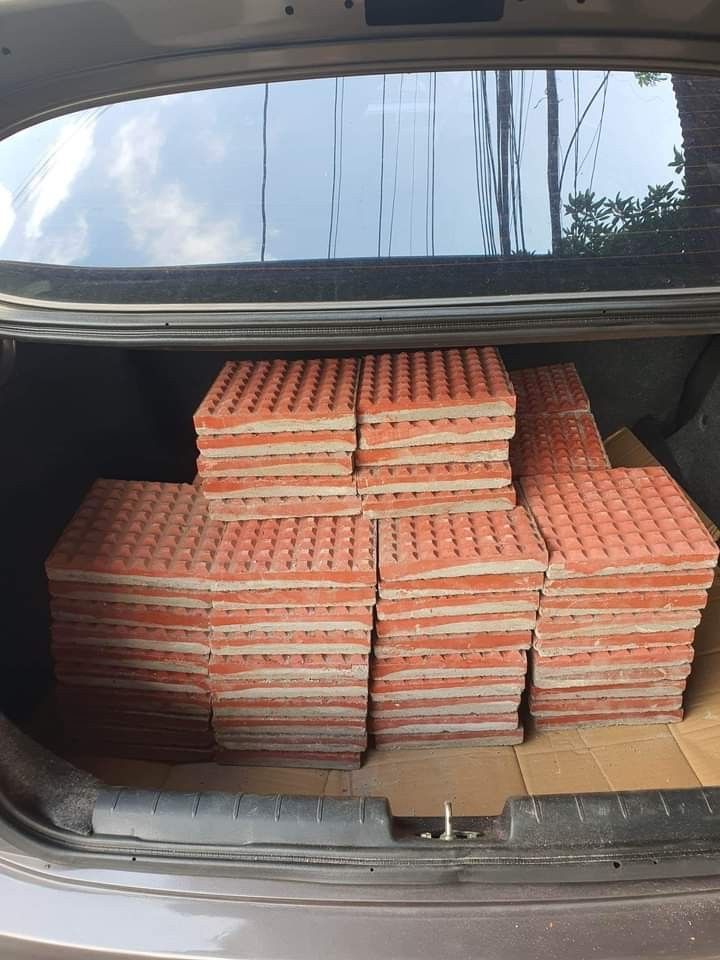 Waffle tiles 8x8 inches red, Commercial & Industrial, Construction ...