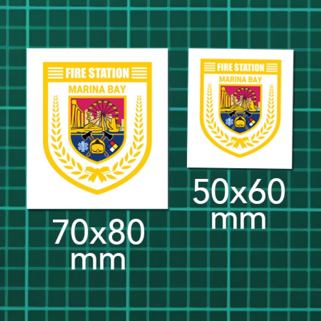 Waterproof Stickers : SCDF Marina Bay Fire Station . Price is for both ...