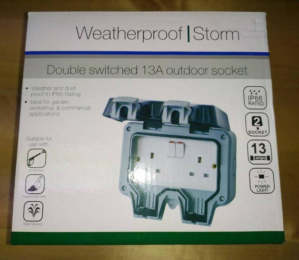 Weatherproof Double Switched 13A Outdoor Socket, Furniture & Home ... Weatherproof Double Switched 13A Outdoor Socket, Furniture & Home ...