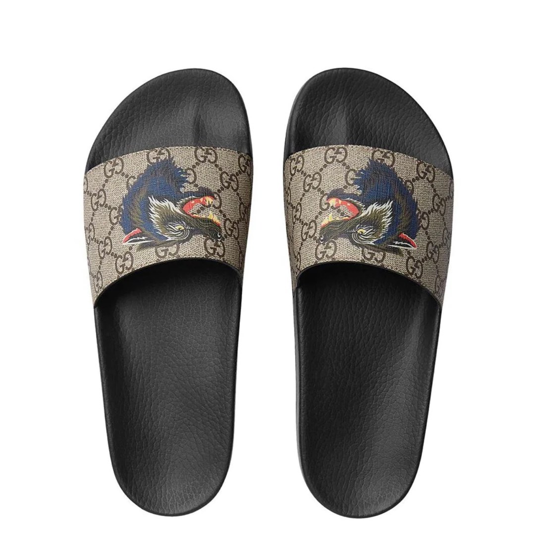 Wolf slides, Men's Fashion, Footwear, Flipflops and Slides on Carousell