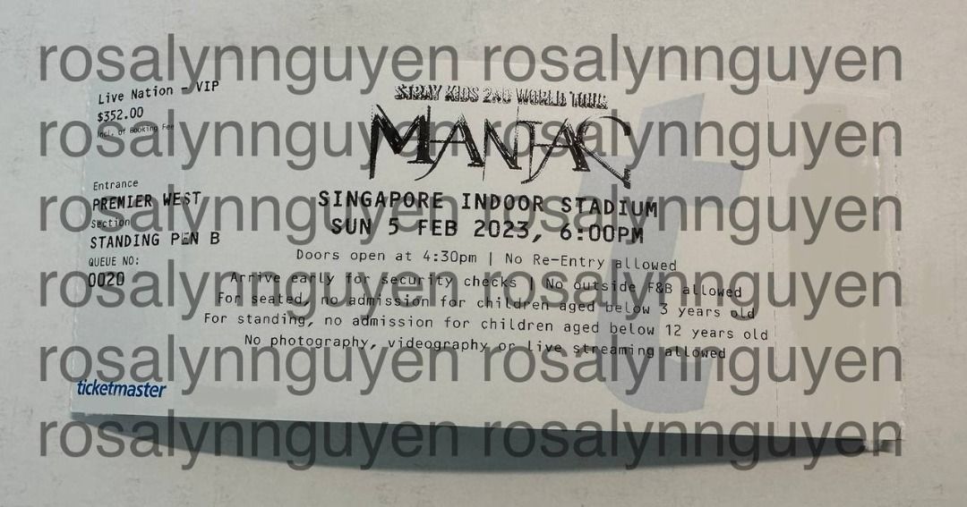 WTS SKZ Stray Kids Maniac in singapore SG concert VIP Standing Pen B ...