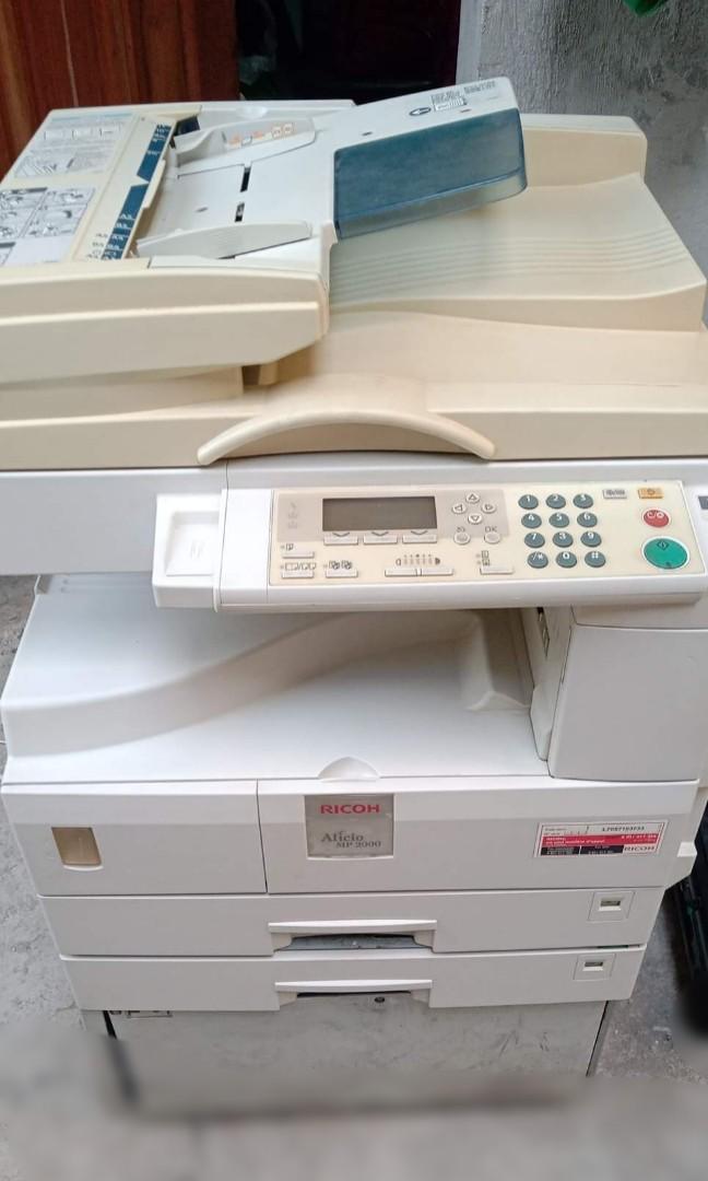 Xerox machine Ricoh aficio mp2000, Computers & Tech, Printers, Scanners ...