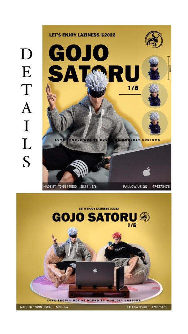 YGNN Studio - Jujutsu Kaisen - Gojo Satoru, Hobbies & Toys, Toys ...