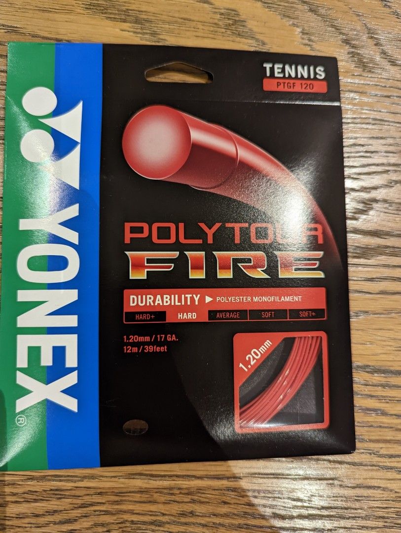 Yonex Poly Tour Fire Tennis string, Sports Equipment, Sports & Games ...