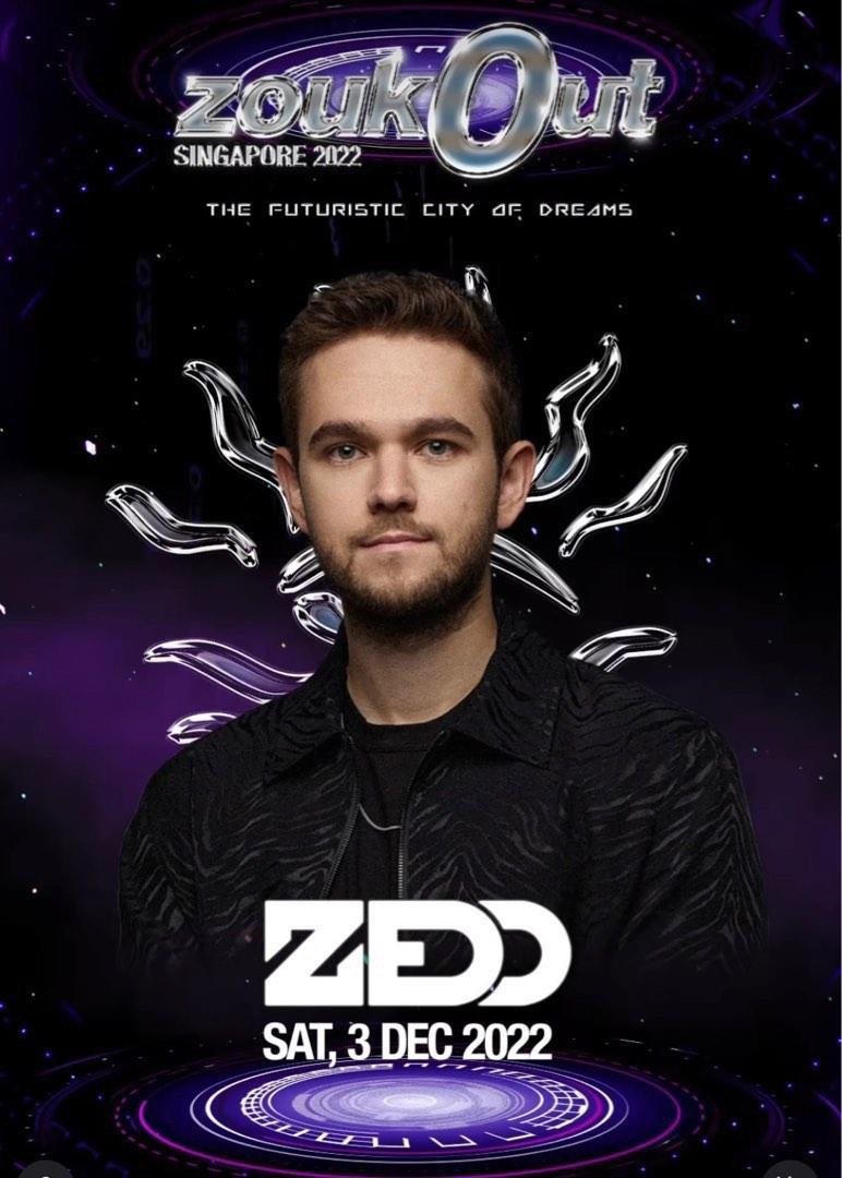Zoukout 2022 Day 2 Ticket 3 Dec Zedd, Tickets & Vouchers, Event Tickets ...