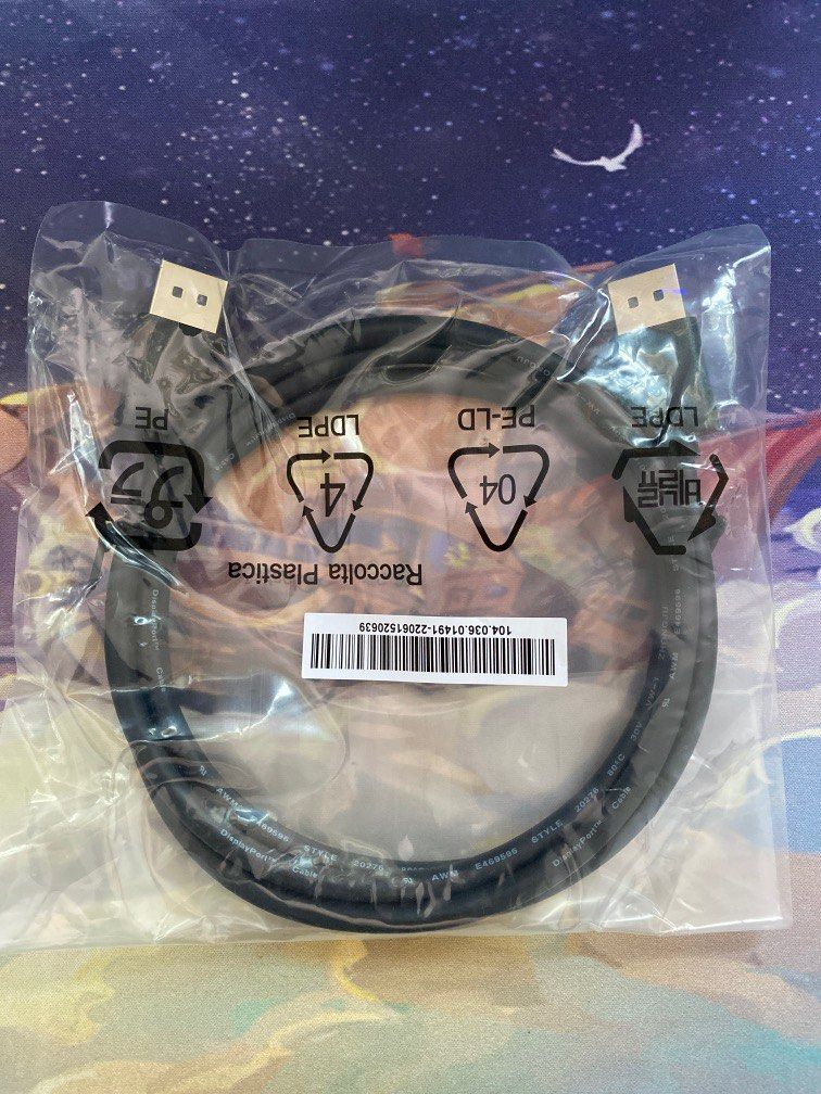 1M DP cable ( from prism), Computers & Tech, Parts & Accessories ...