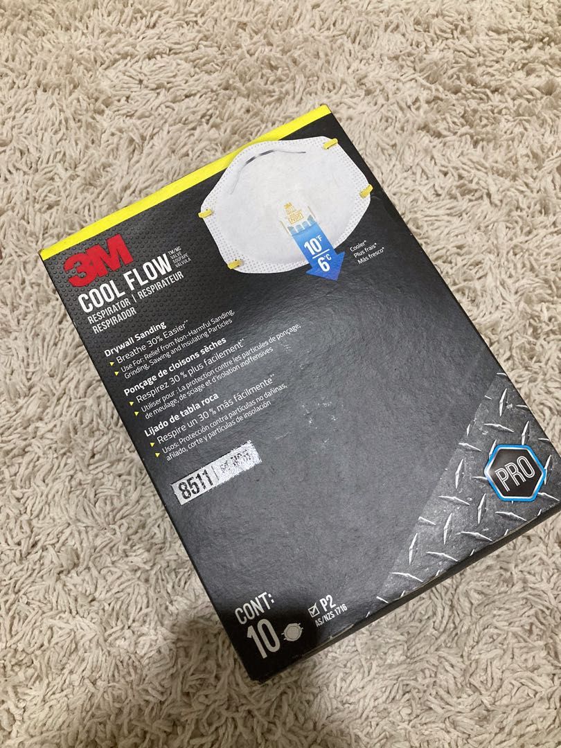3M Cool Flow Respirator, Health & Nutrition, Face Masks & Face Shields ...