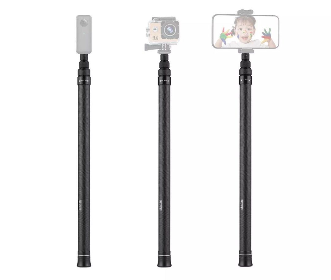 3m ultra long carbon fiber light weight invisible extendable selfie ...