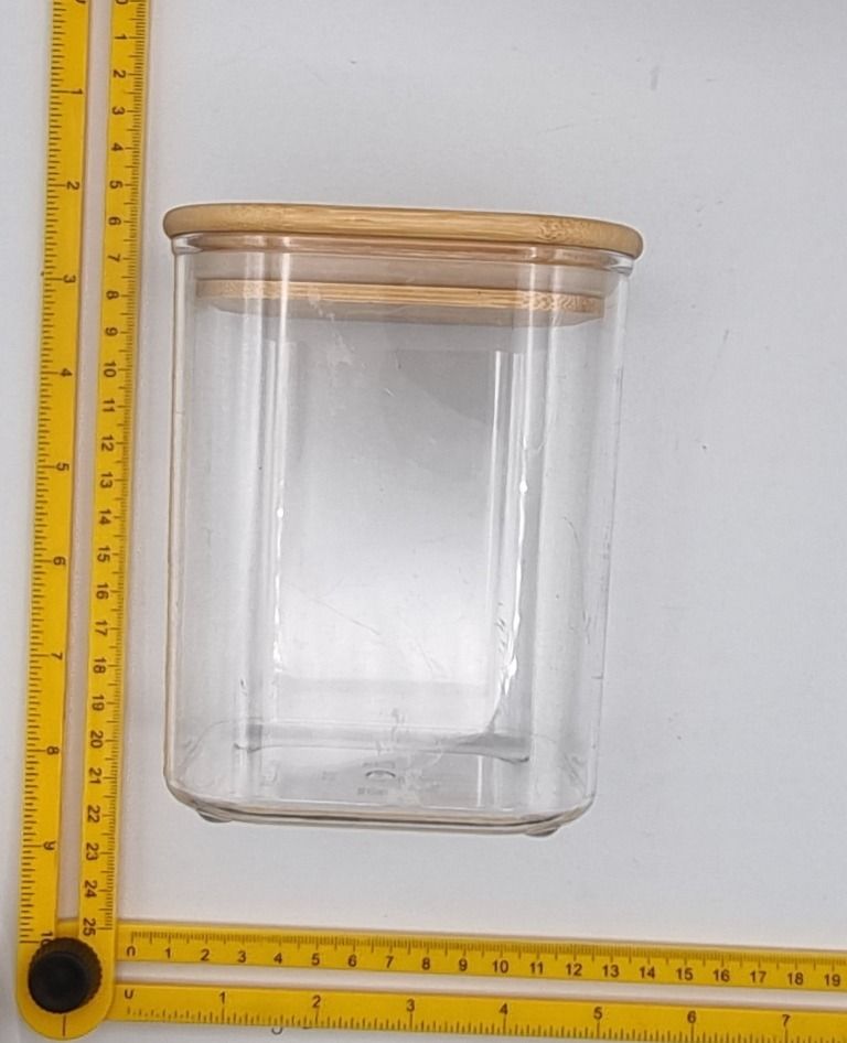 5 PC SET CROFTON Storage Container Stackable Clear Jar Set with ...