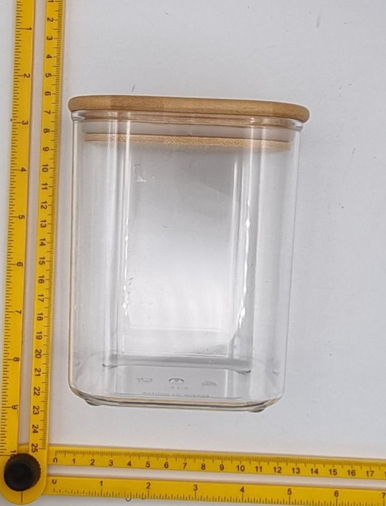 5 PC SET CROFTON Storage Container Stackable Clear Jar Set with ...