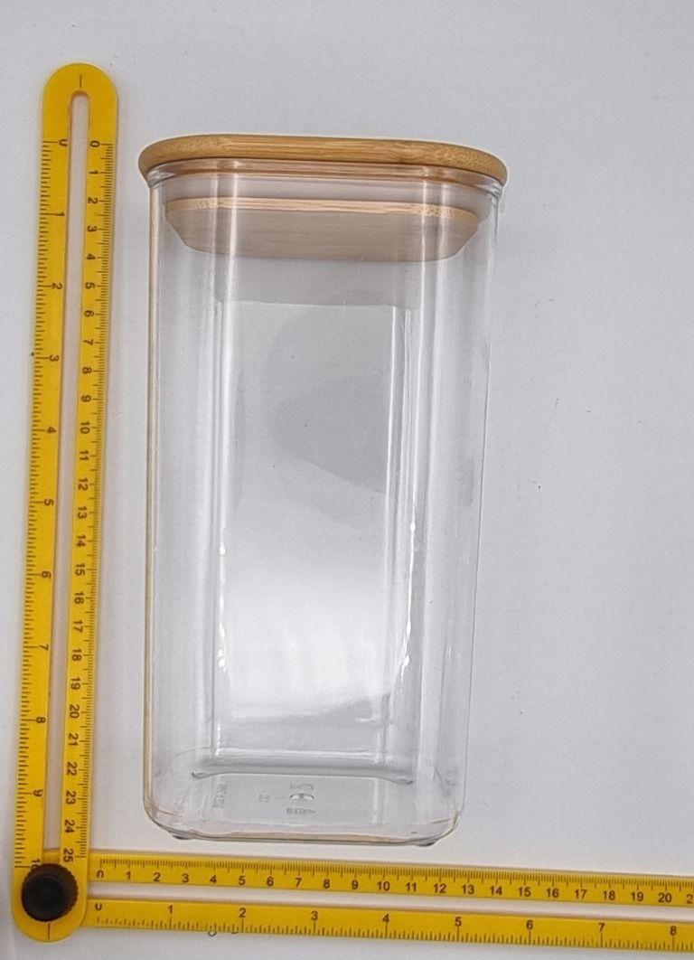 5 PC SET CROFTON Storage Container Stackable Clear Jar Set with ...