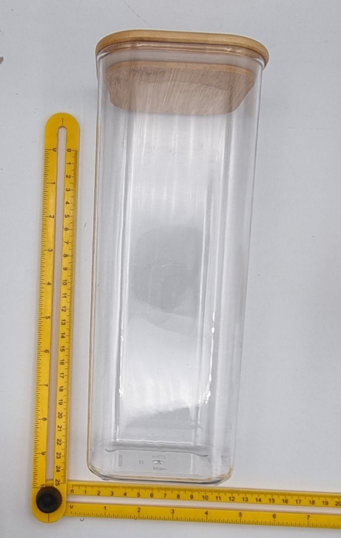 5 PC SET CROFTON Storage Container Stackable Clear Jar Set with ...