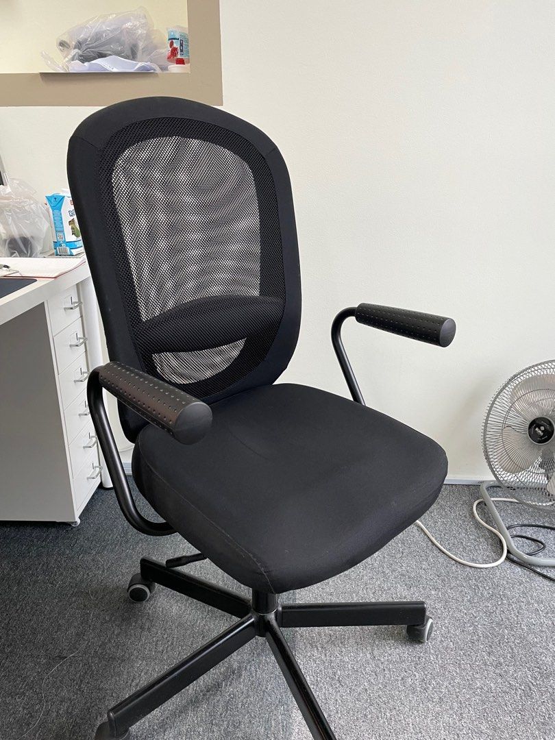 (Reserved) IKEA Flintan office chair with armrests, Furniture & Home ...