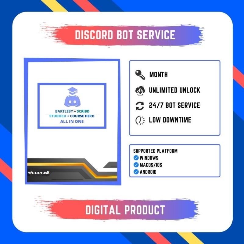 [ 24/7 Discord ] Cheg + Bartleby + Scribd + Course Hero + StuDocu ...