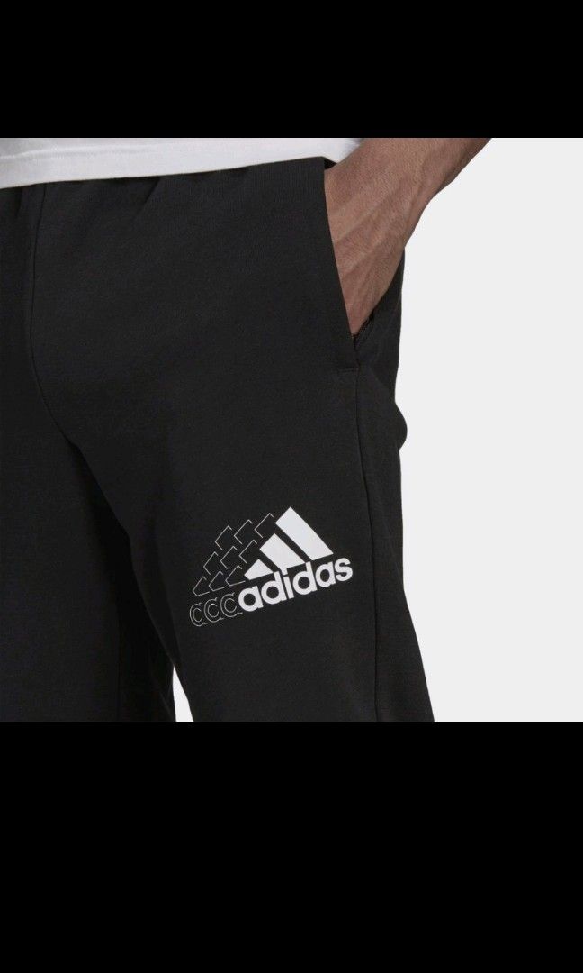 Adidas Essentials Logo Pants Men Black GS4875, Men's Fashion, Bottoms ...