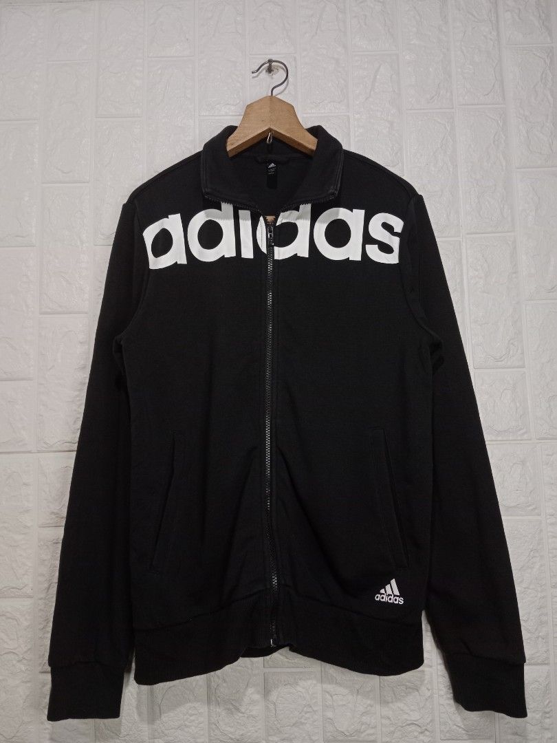 ADIDAS SPELL OUT ZIP JACKET, Men's Fashion, Tops & Sets, Hoodies on ...