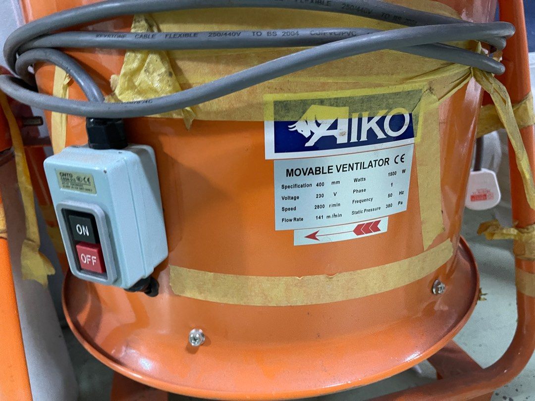 Aiko ventilator Big industrial fan 13A, Furniture & Home Living, Home ...
